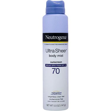 Neutrogena Ultra Sheer Body Mist Sunscreen SPF70 141g – Now2Su
